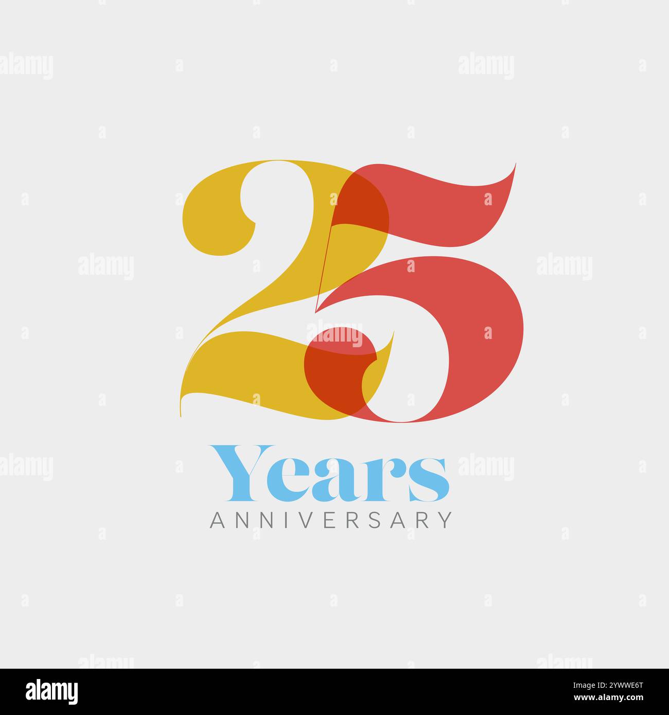 Twenty five years anniversary card template - poster template of ...