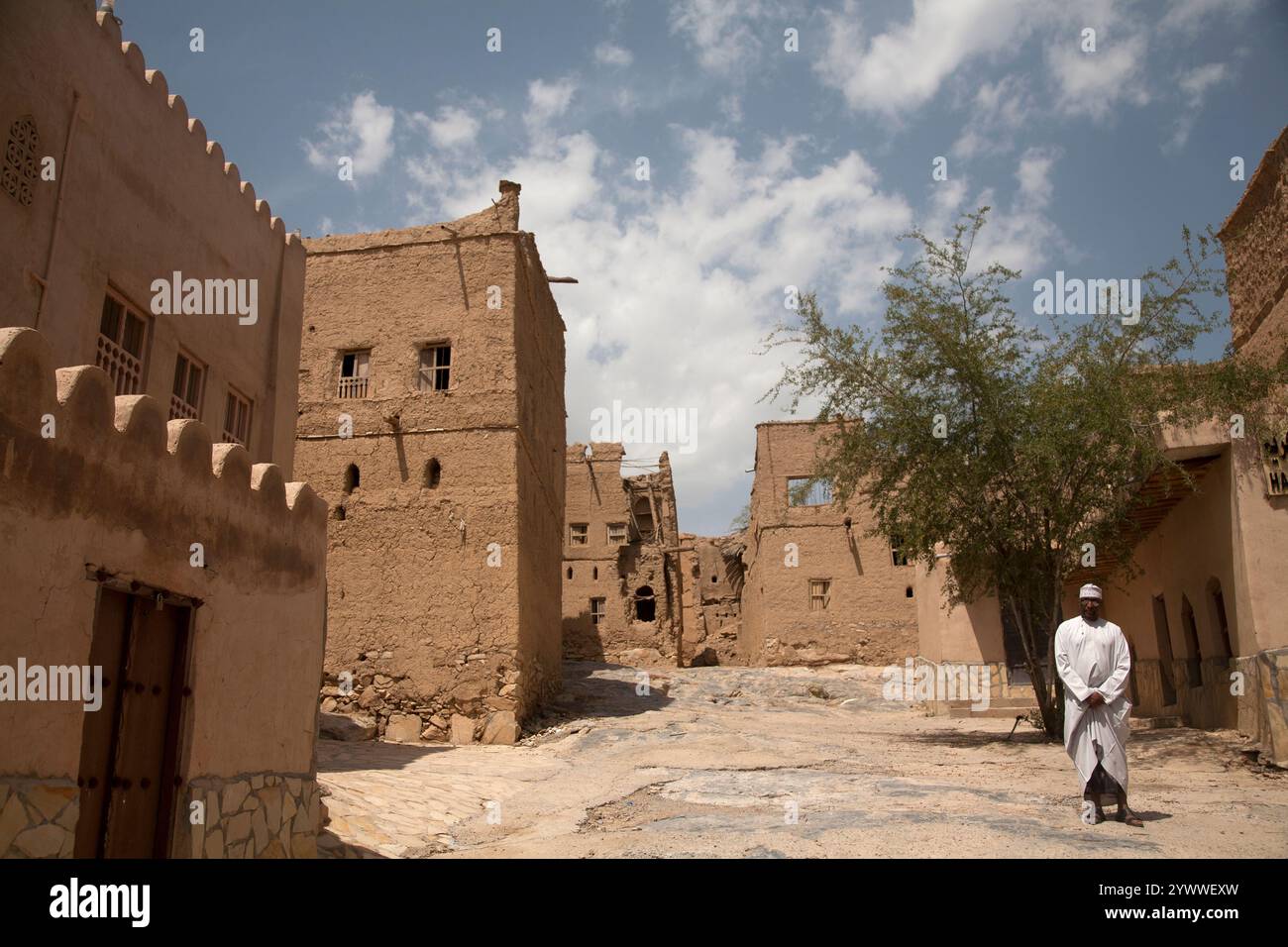 abandoned village old al hamra oman middle east Stock Photo - Alamy
