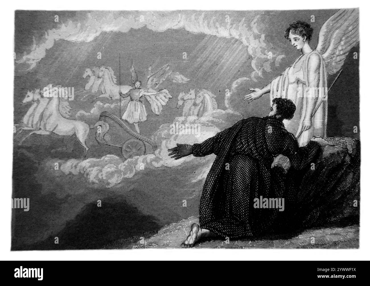 Steel Engraving of Hosea's Vision (Zechariah) Hosea had a Vision of ...