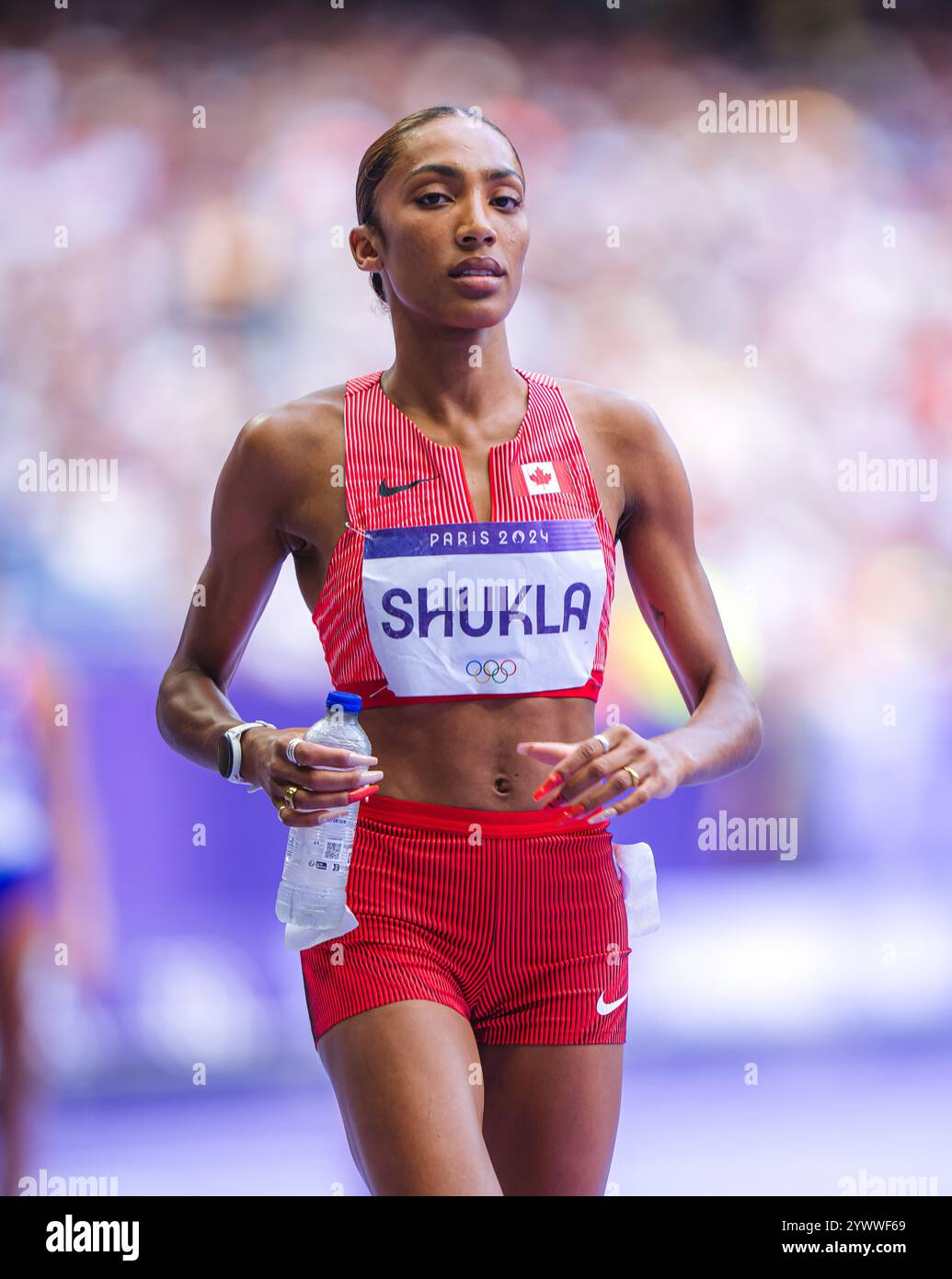 Jazz Shukla participating in the 800 meters at the Paris 2024 Olympic ...