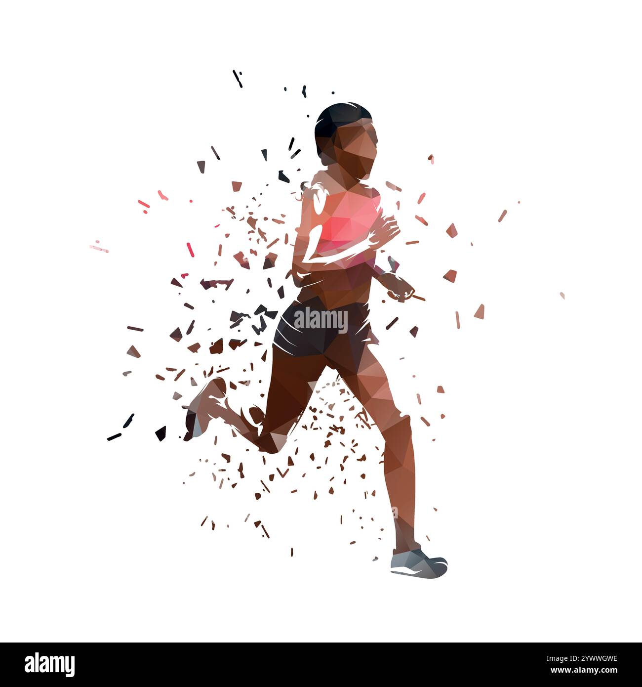 Silhouette jog woman one Stock Vector Images - Alamy