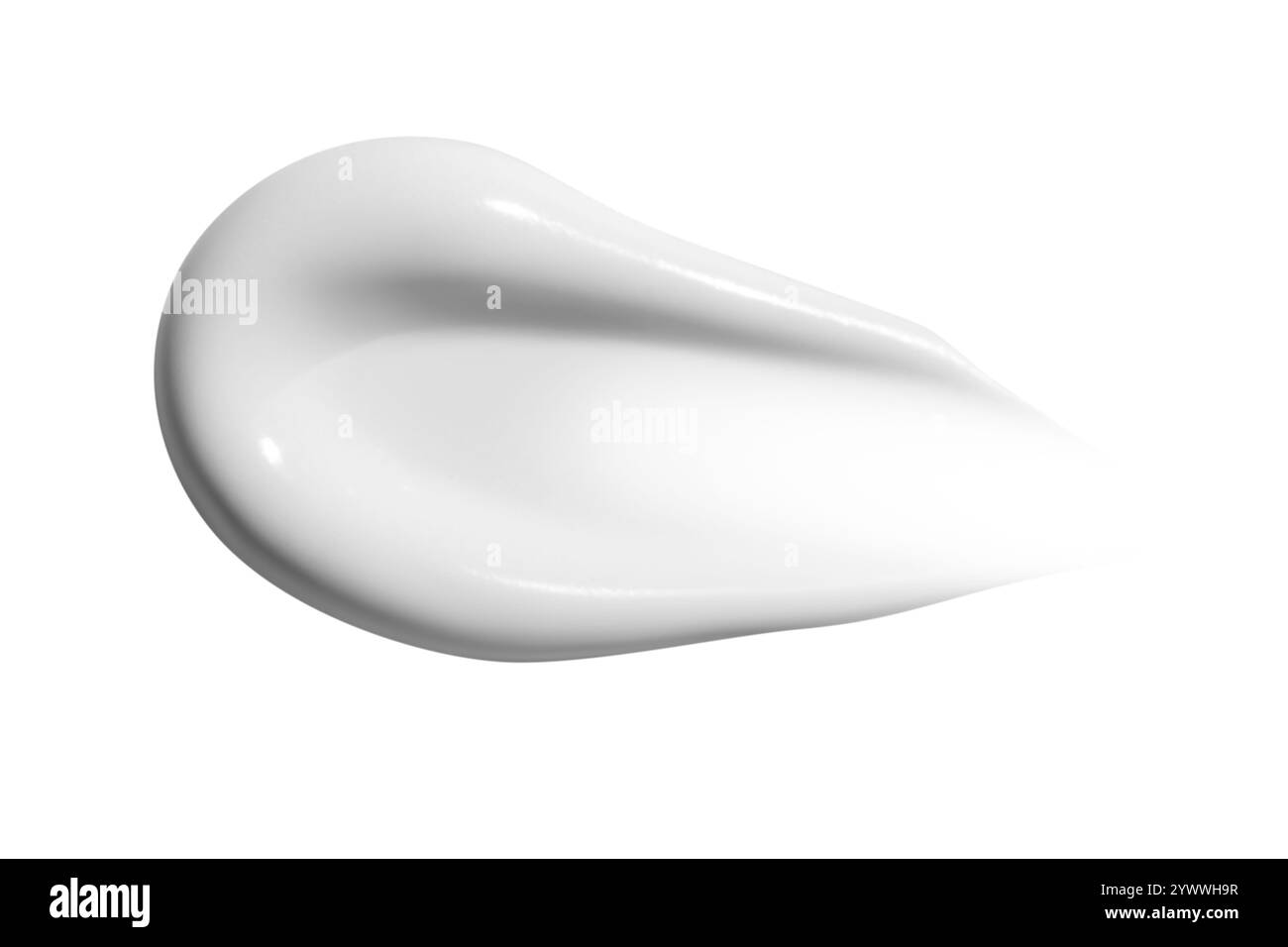 Smear of white cream on an empty background. Skincare product, smooth ...