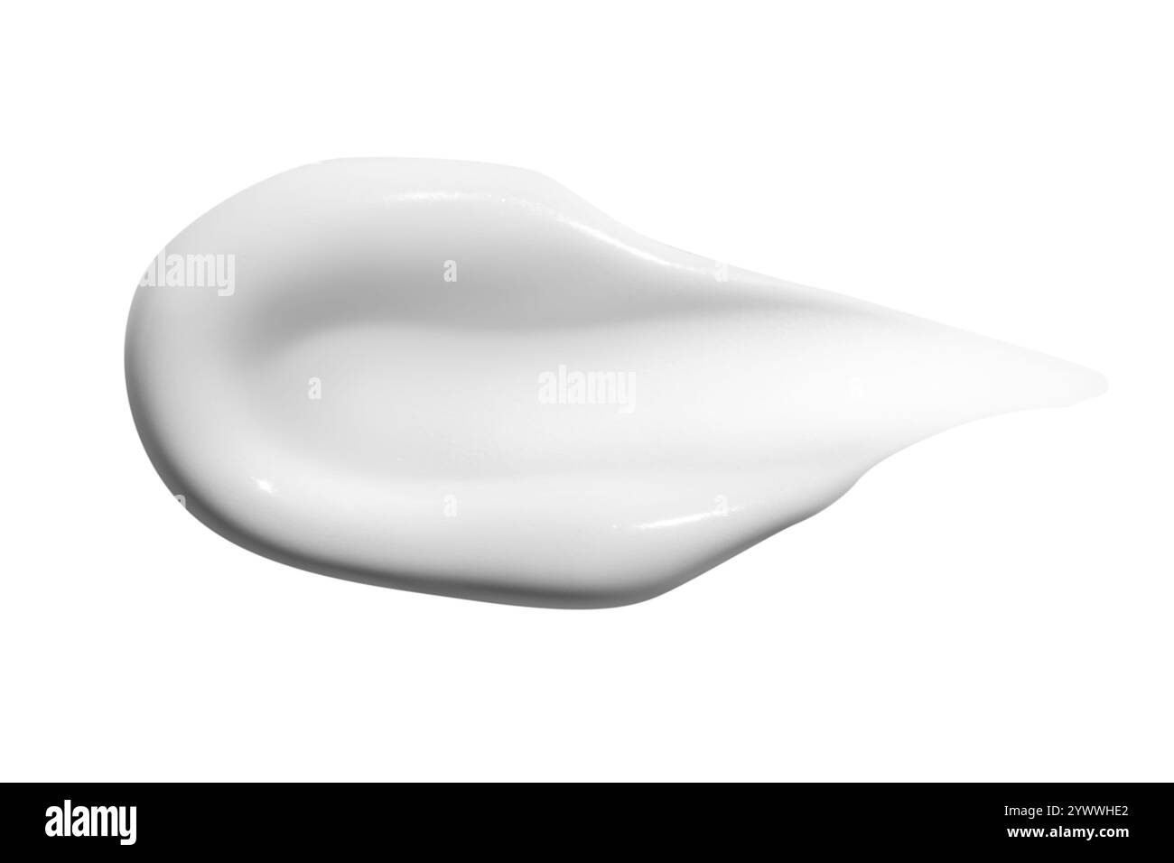 Smear of white cream on an empty background. Skincare product, smooth ...