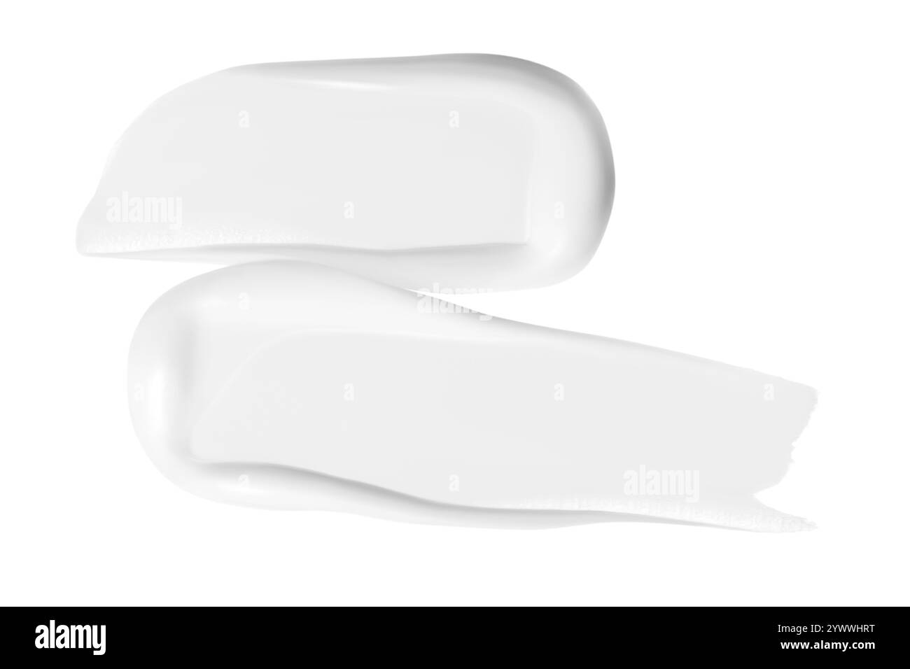 Composition of white cream smears on an empty background. Skincare ...