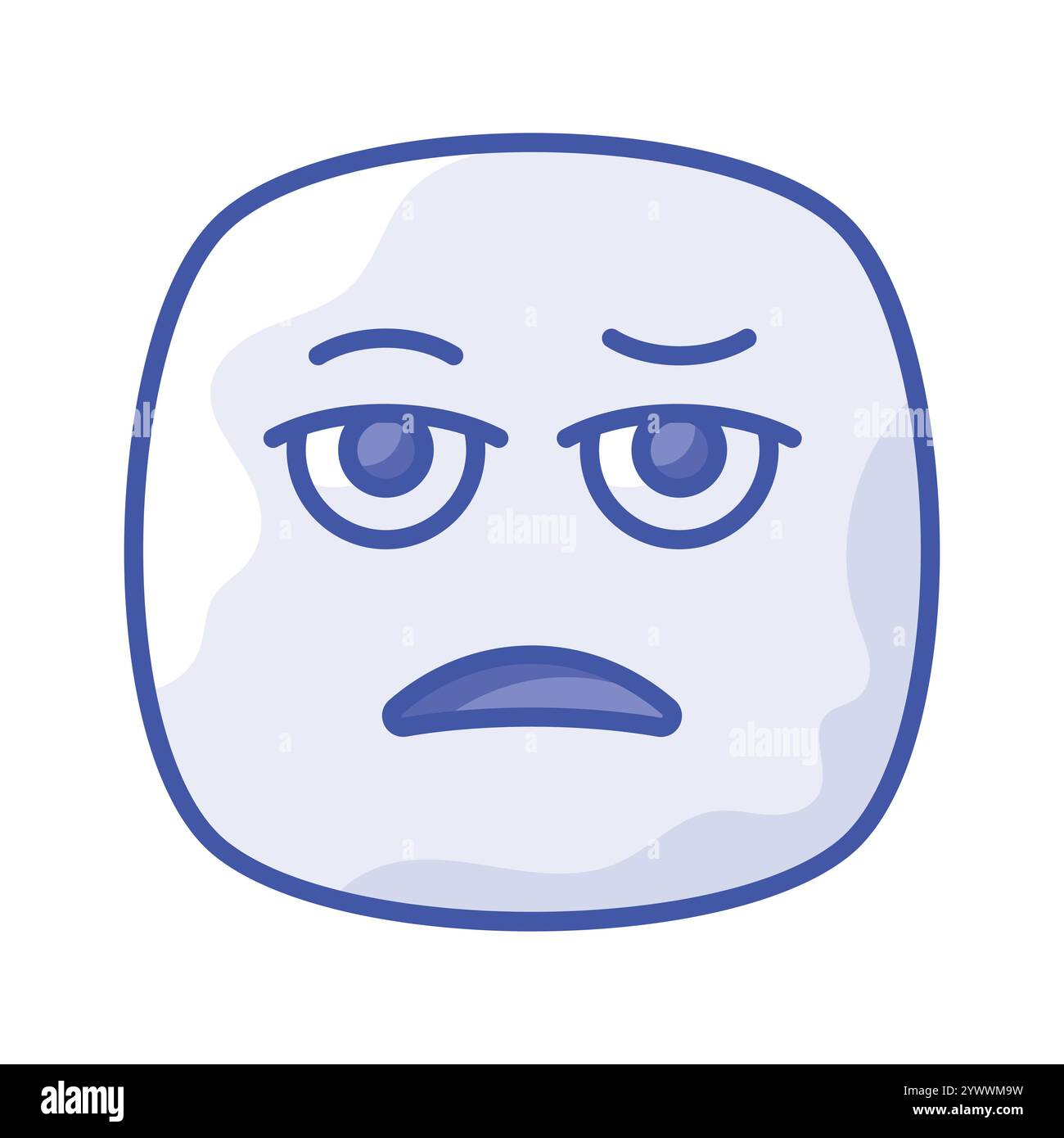 Bored face expression, icon of bored emoji, premium vector Stock Vector ...