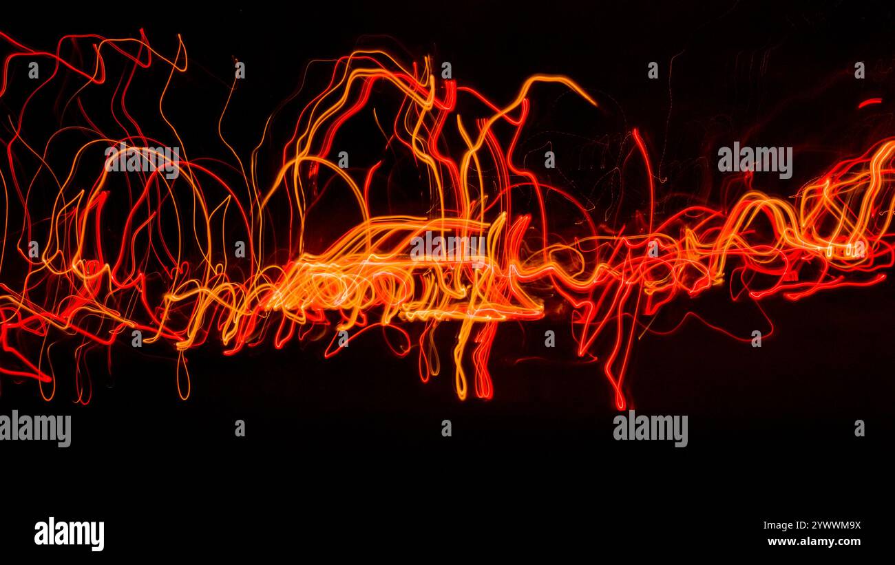Abstract lines of fire forming various shapes Stock Photo - Alamy