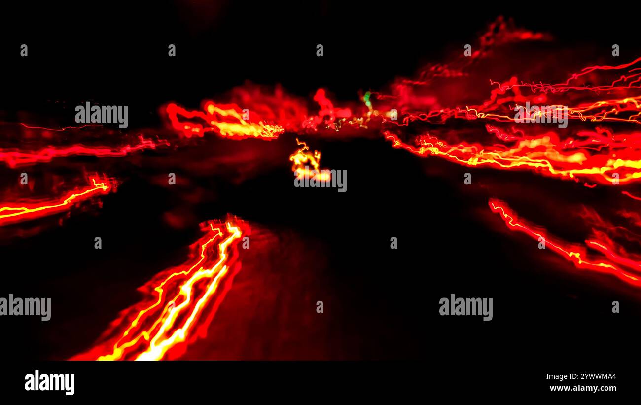 Abstract lines of fire forming various shapes Stock Photo - Alamy