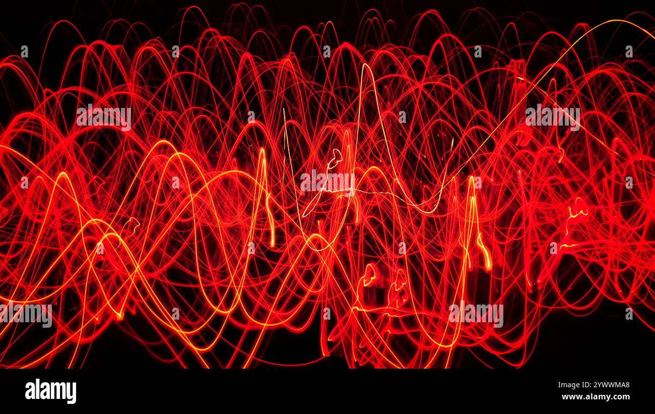 Abstract lines of fire forming various shapes Stock Photo - Alamy