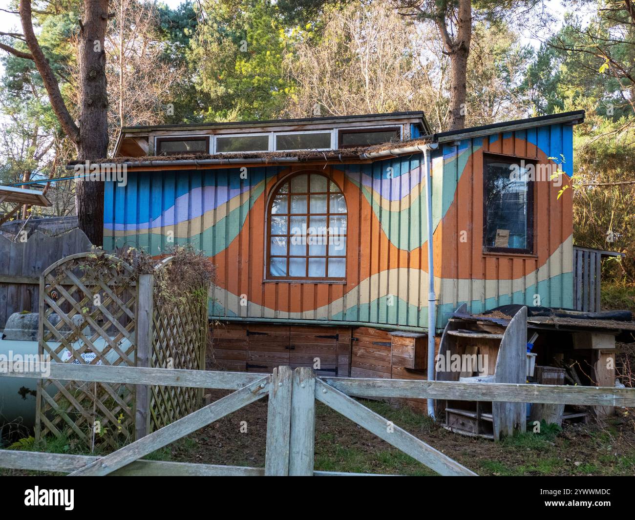 Green housing at the Findhorn Foundation, an eco community in Findhorn ...