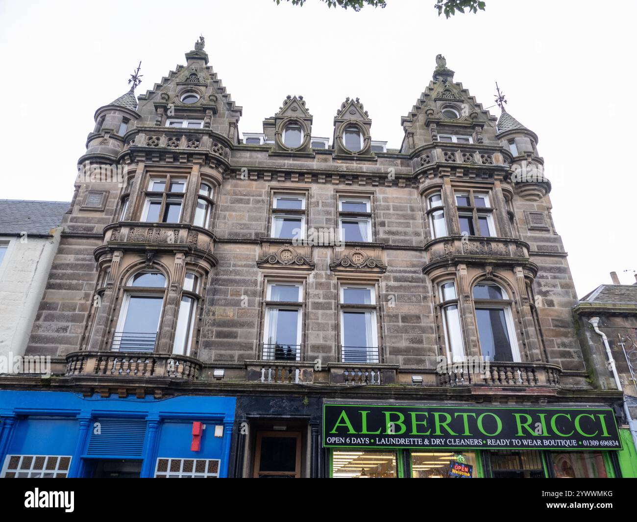 A Gothic style, Victorian building in Forres in Moray, Scotland, UK ...