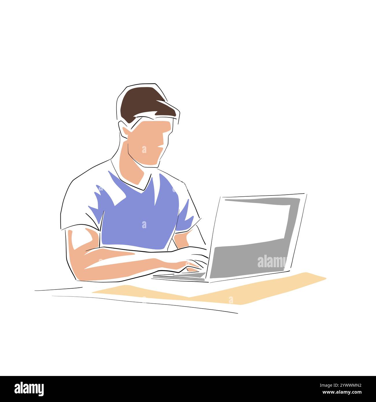 Screen break work Stock Vector Images - Alamy