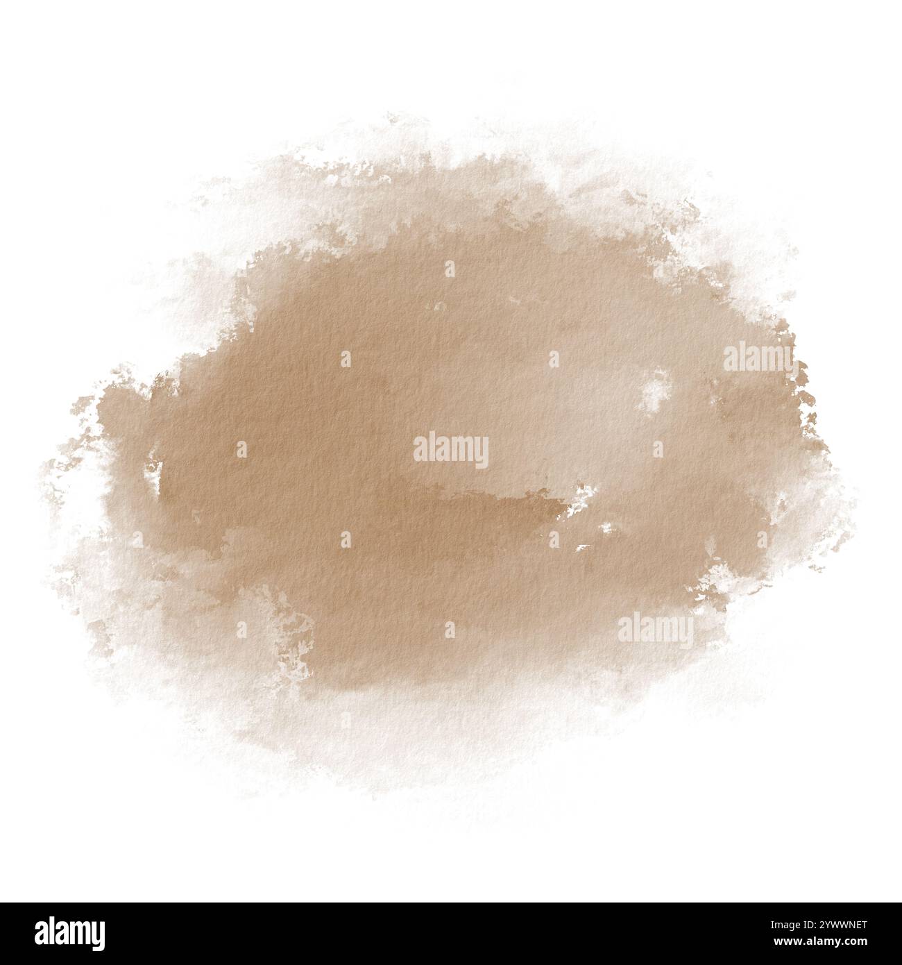 Abstract watercolor dirty sand color spot on transparent background in ...