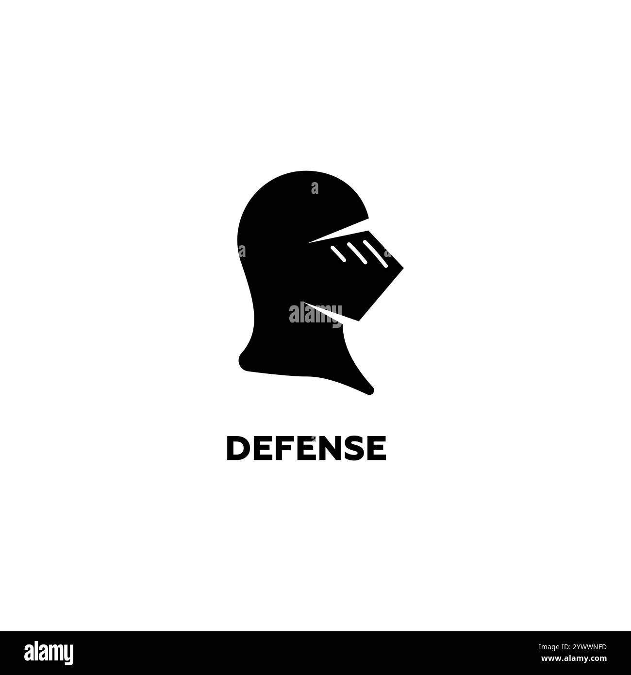 Black knight helmet icon for medieval chivalry and defense Stock Vector ...