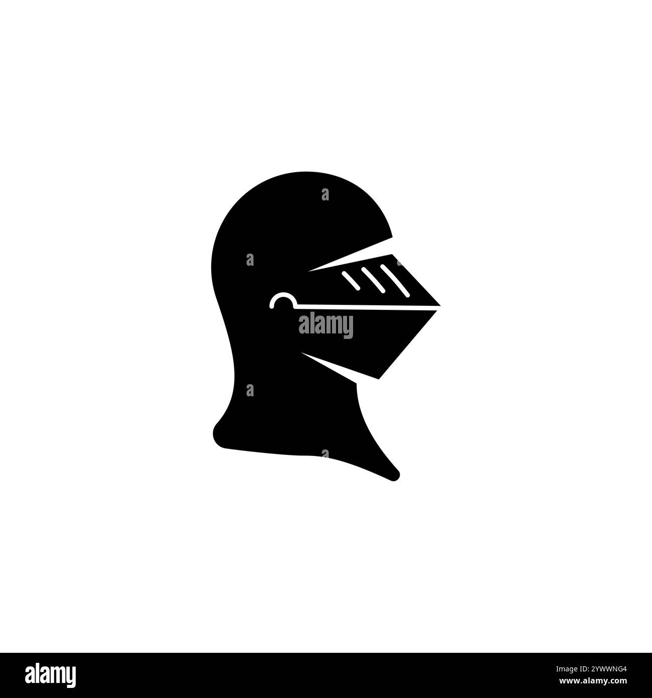 Black knight helmet icon for medieval chivalry and battle Stock Vector ...