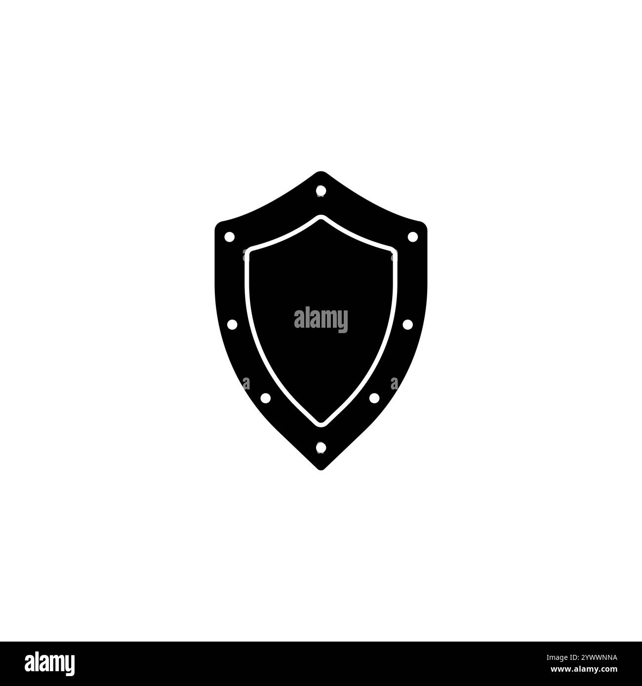 Black shield icon for protection and medieval safety Stock Vector Image ...