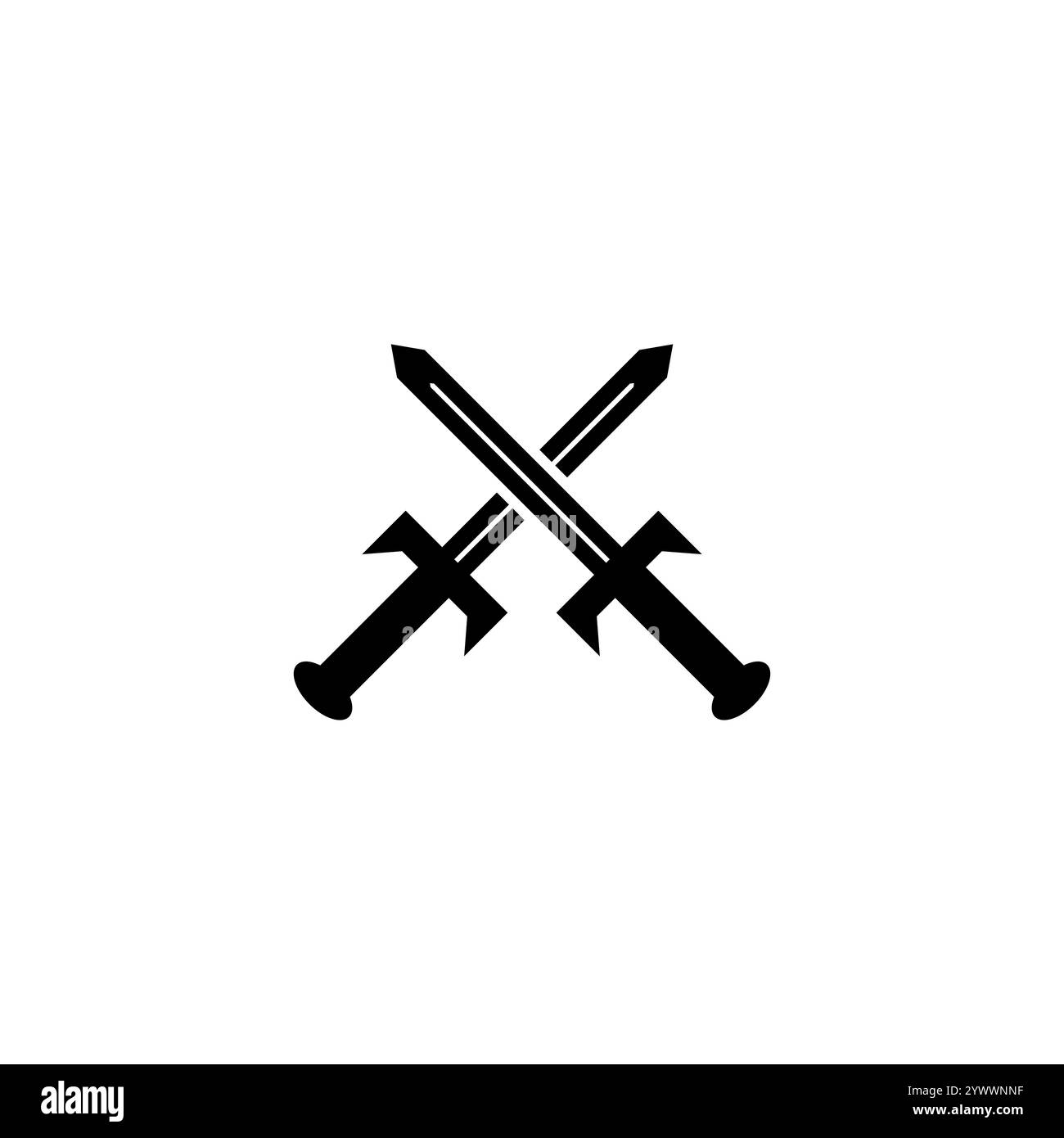 Crossed swords logo hi-res stock photography and images - Alamy