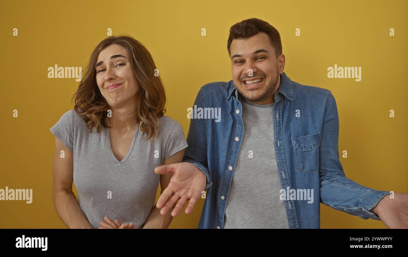 Couple expressing confusion together hi-res stock photography and ...