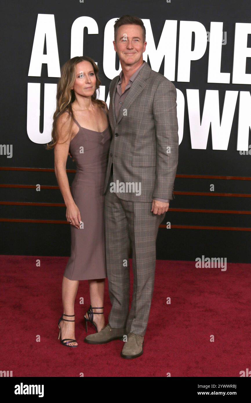 Ca. 10th Dec, 2024. Shauna Robertson, Ed Norton at arrivals for A ...