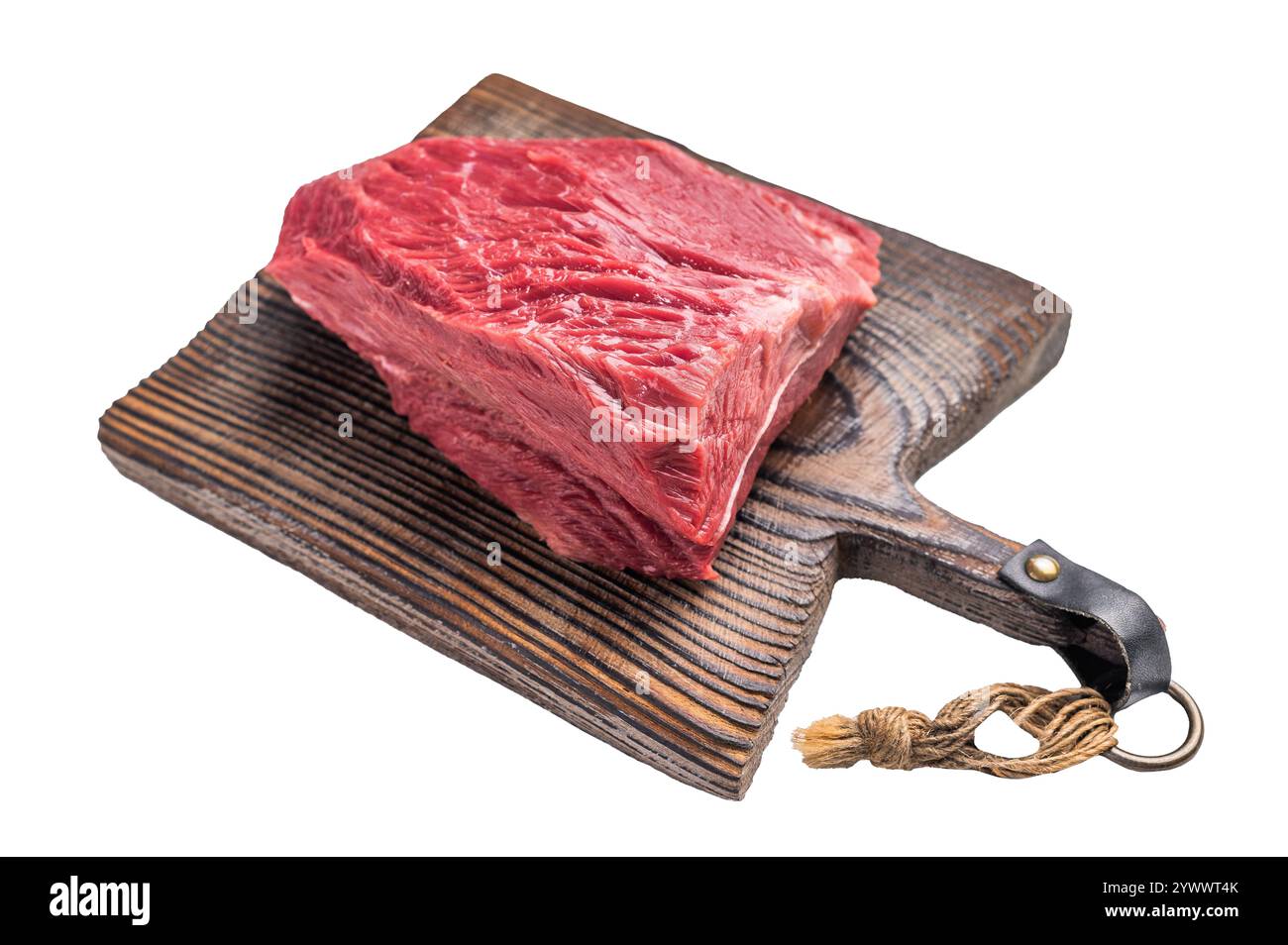 Raw kangaroo meat, exotic fresh game meat isolated on white background ...