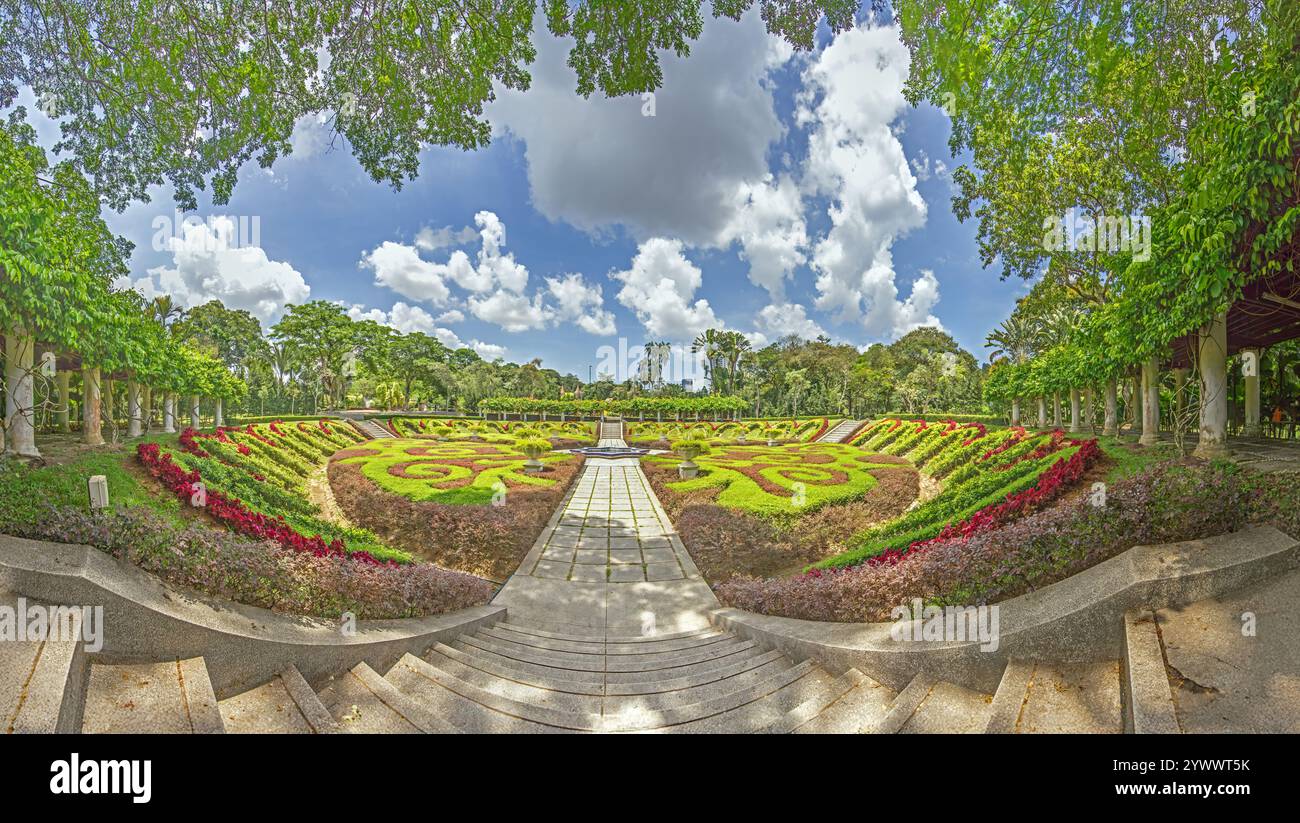 A panoramic view of a beautifully landscaped garden in Kuala Lumpur ...