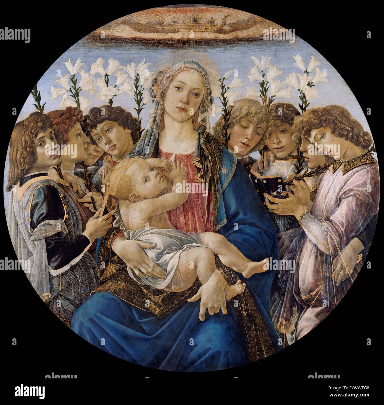 Botticelli madonna lilies hi-res stock photography and images - Alamy