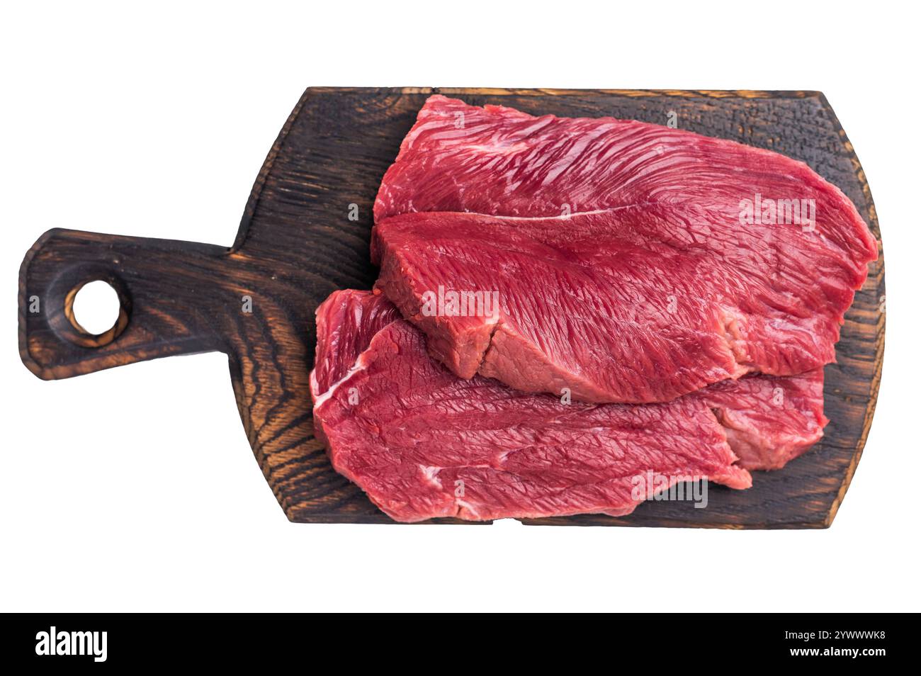 Raw kangaroo steak, wild fresh game meat isolated on white background ...