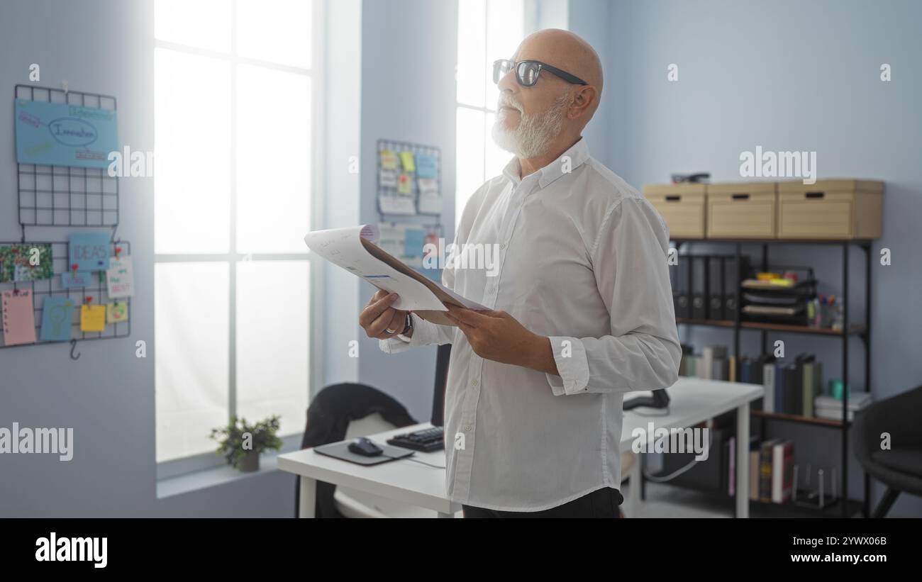 Bald man beard analyzing hi-res stock photography and images - Alamy