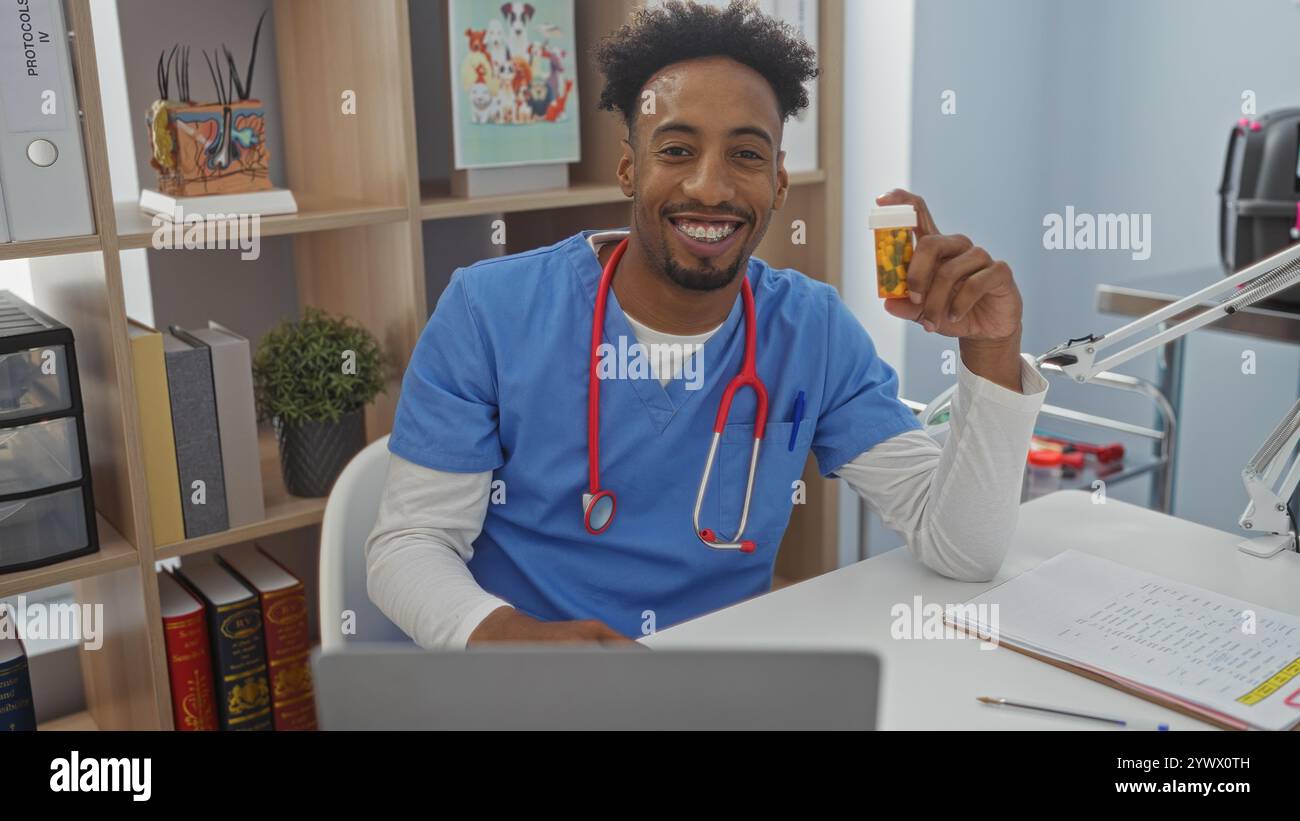 Handsome doctor veterinarian holding hi-res stock photography and ...