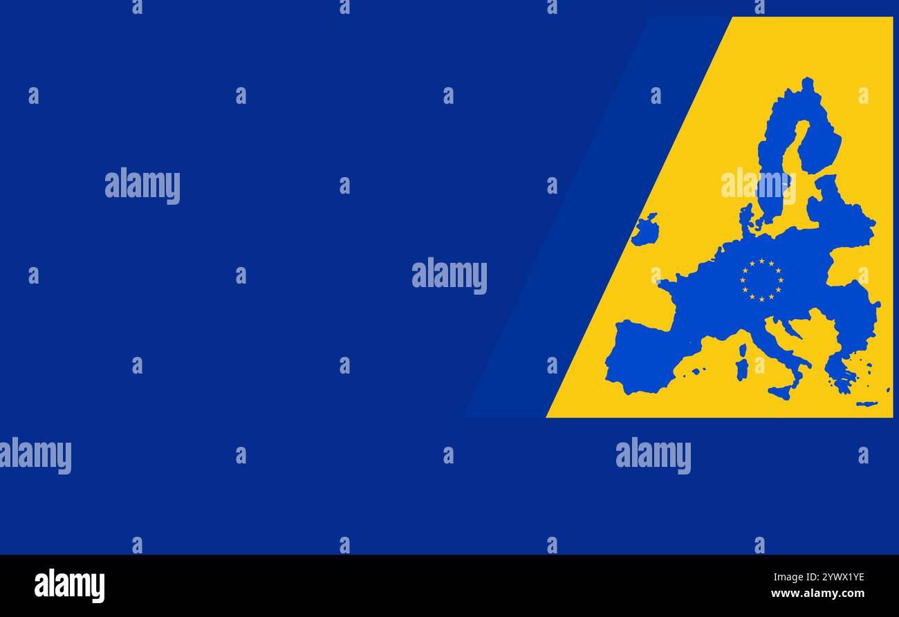 creative Europe background with shape of the map of the European Union ...