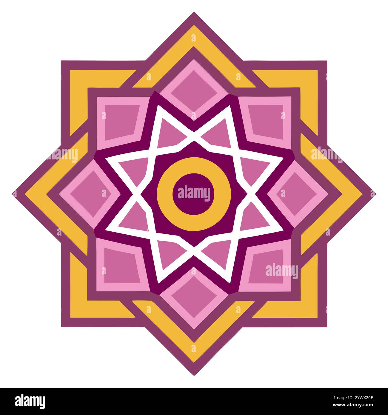 Islamic decorations in the dome of the Prophet's Mosque in Saudi Arabia ...