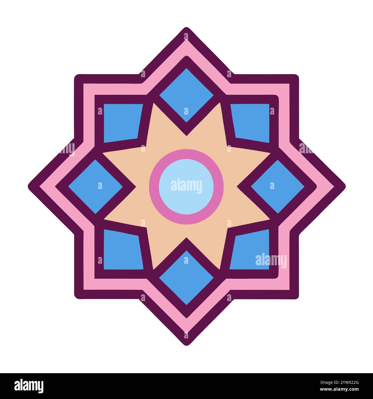 Islamic decorations in the dome of the Prophet's Mosque in Saudi Arabia ...