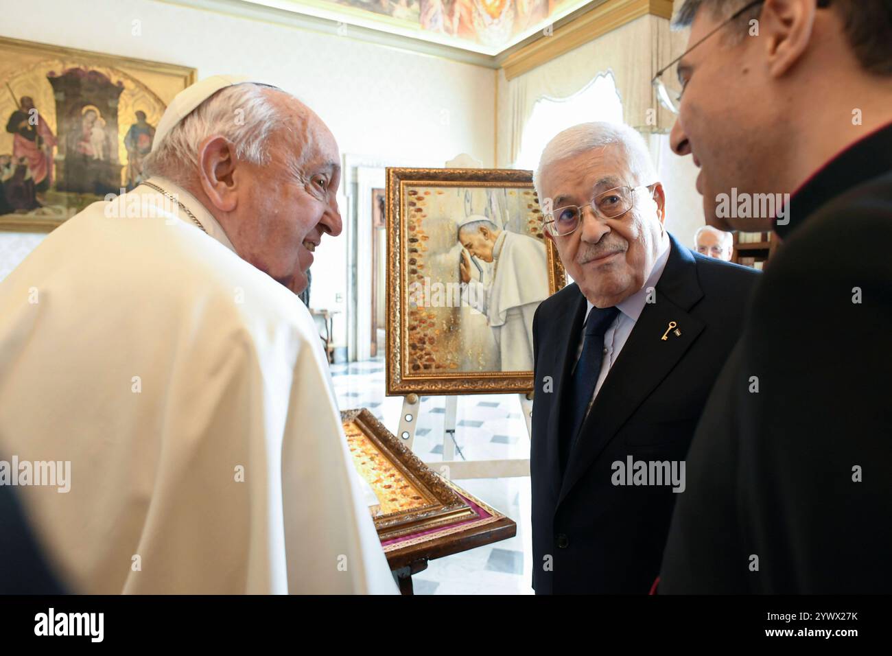ITALY - POPE FRANCIS DURING A PRIVATE AUDIENCE WITH LEADER MAHMOUD ...