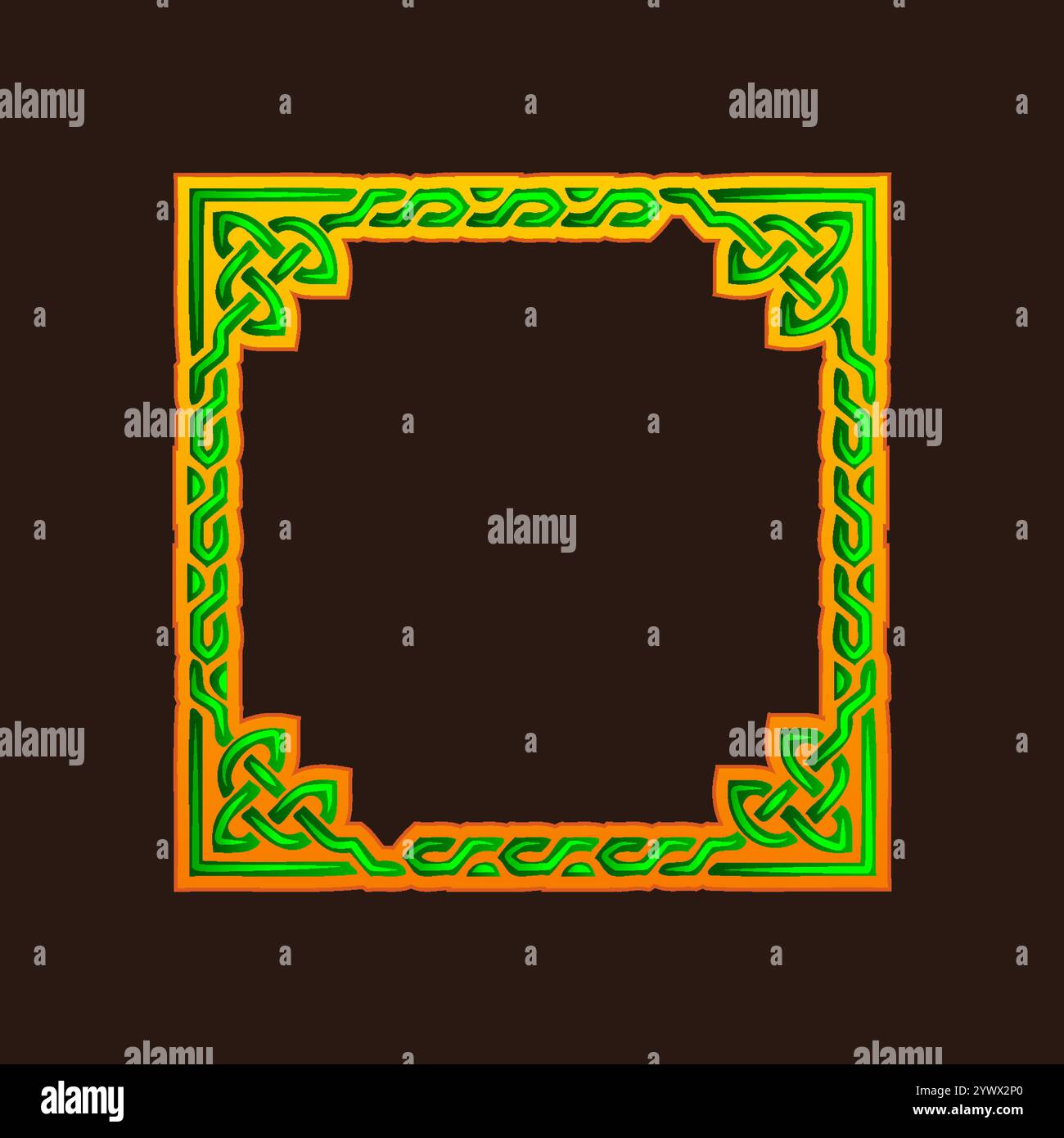 Celtic square frame. Celtic vector braided frame design, Irish ...