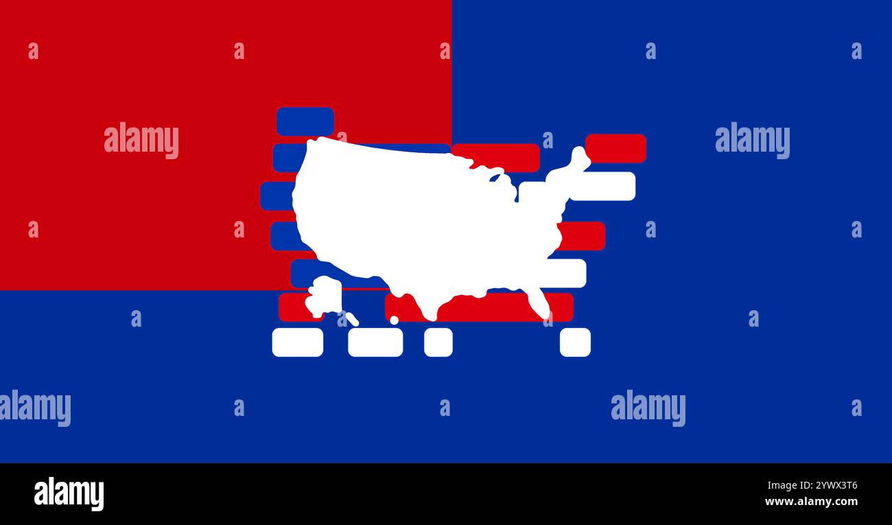 creative shape of the map of the USA Stock Photo - Alamy