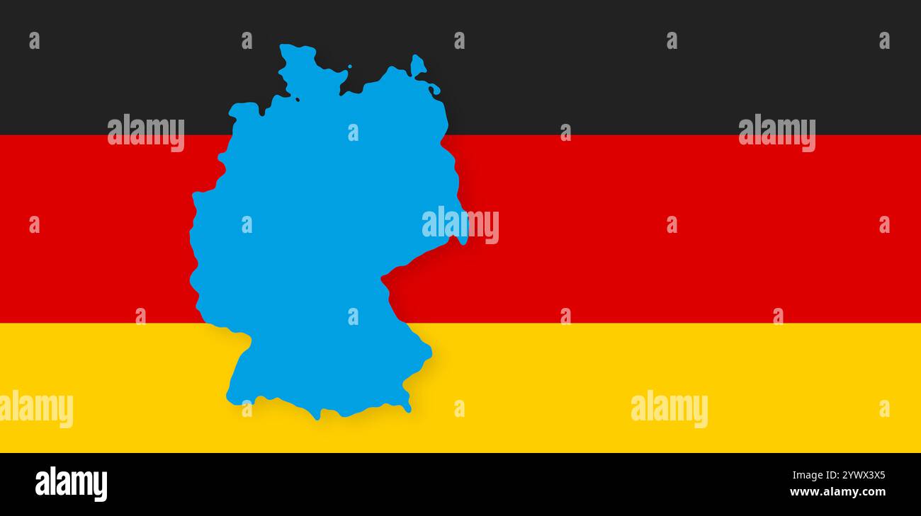 Germany map and background as flag design Stock Photo - Alamy