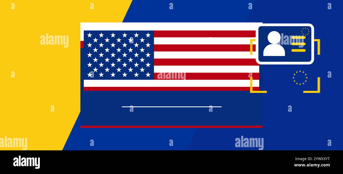 eid as electronic digital identification card, European Union EU as ...