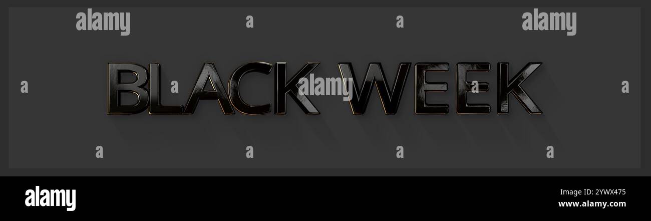 Black Week bold font-weight as sale event Stock Photo - Alamy