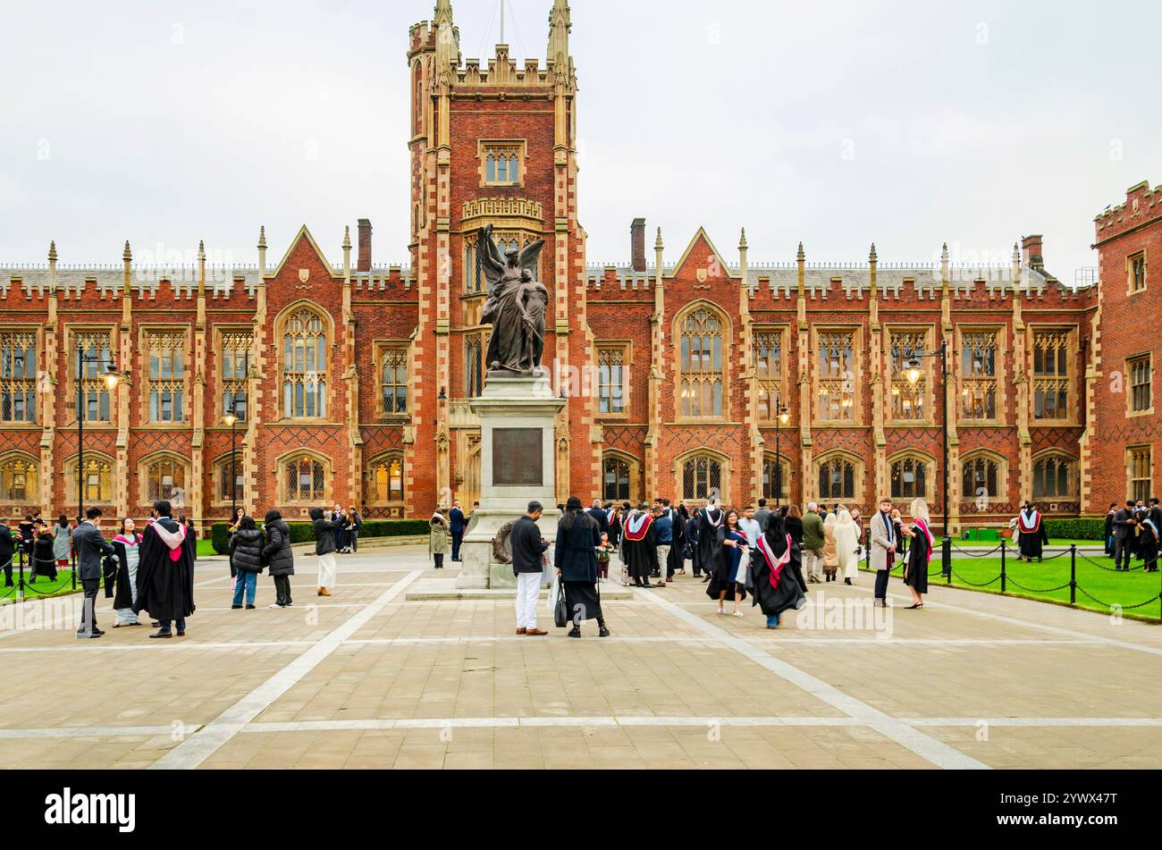 Belfast County Antrim Northern Ireland December 11 2024 - Students and ...