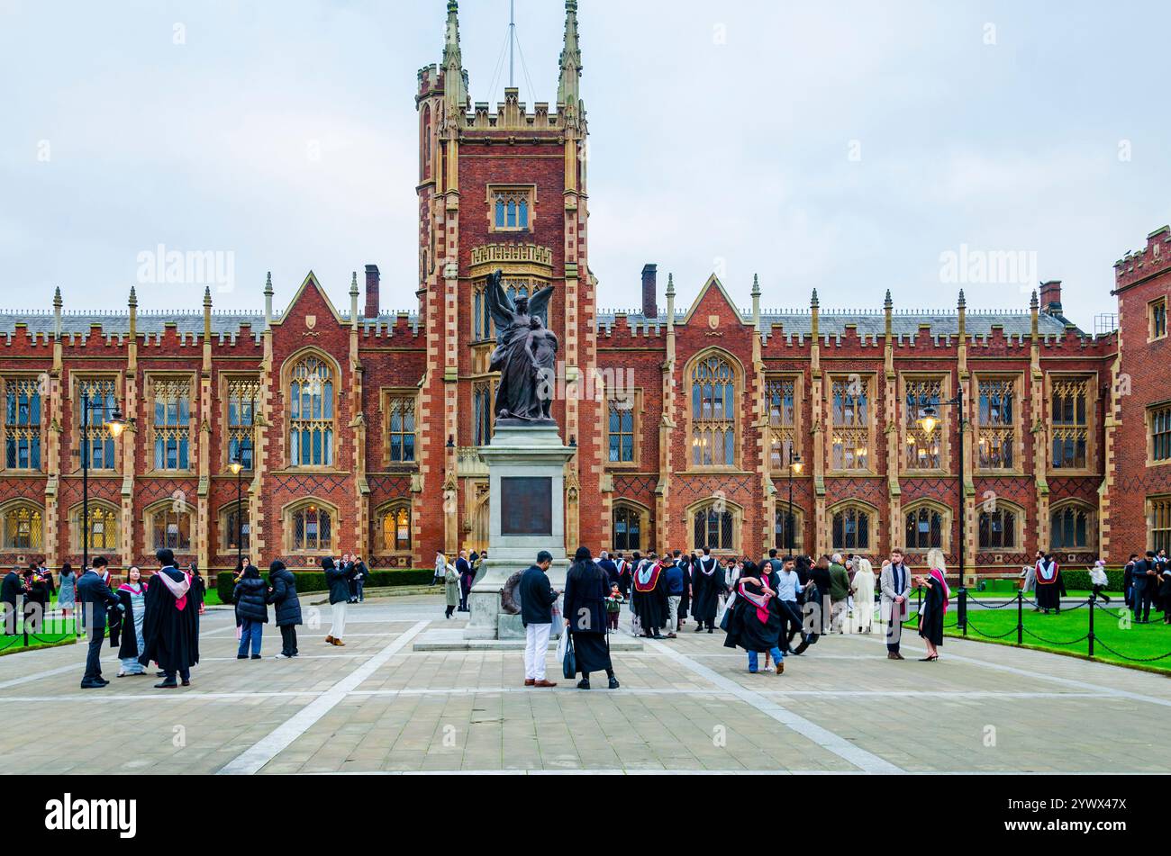 Belfast County Antrim Northern Ireland December 11 2024 - Students and ...