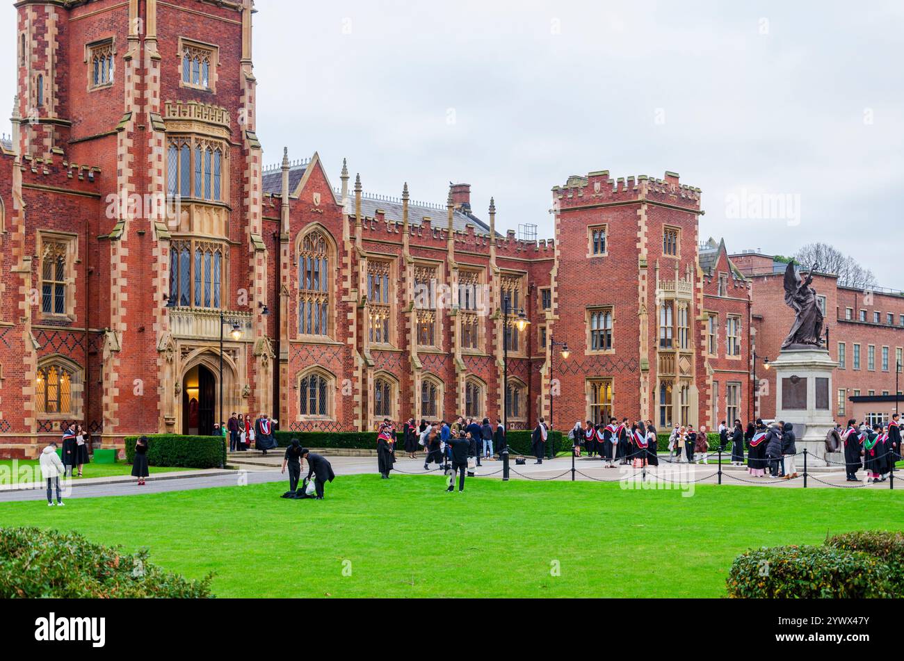 Belfast County Antrim Northern Ireland December 11 2024 - Students and ...