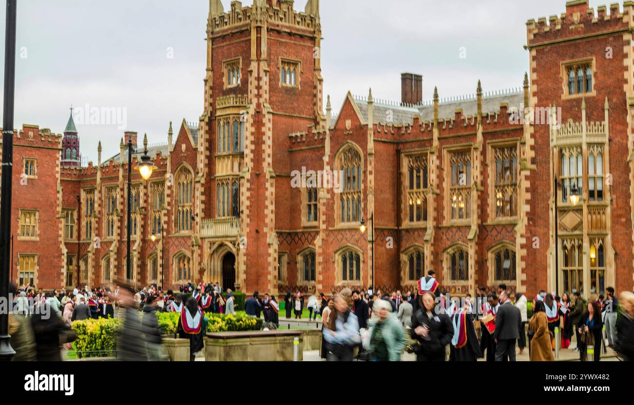 Belfast County Antrim Northern Ireland December 11 2024 - Students and ...