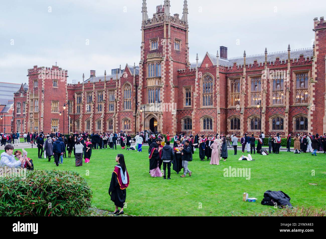 Belfast County Antrim Northern Ireland December 11 2024 - Students and ...