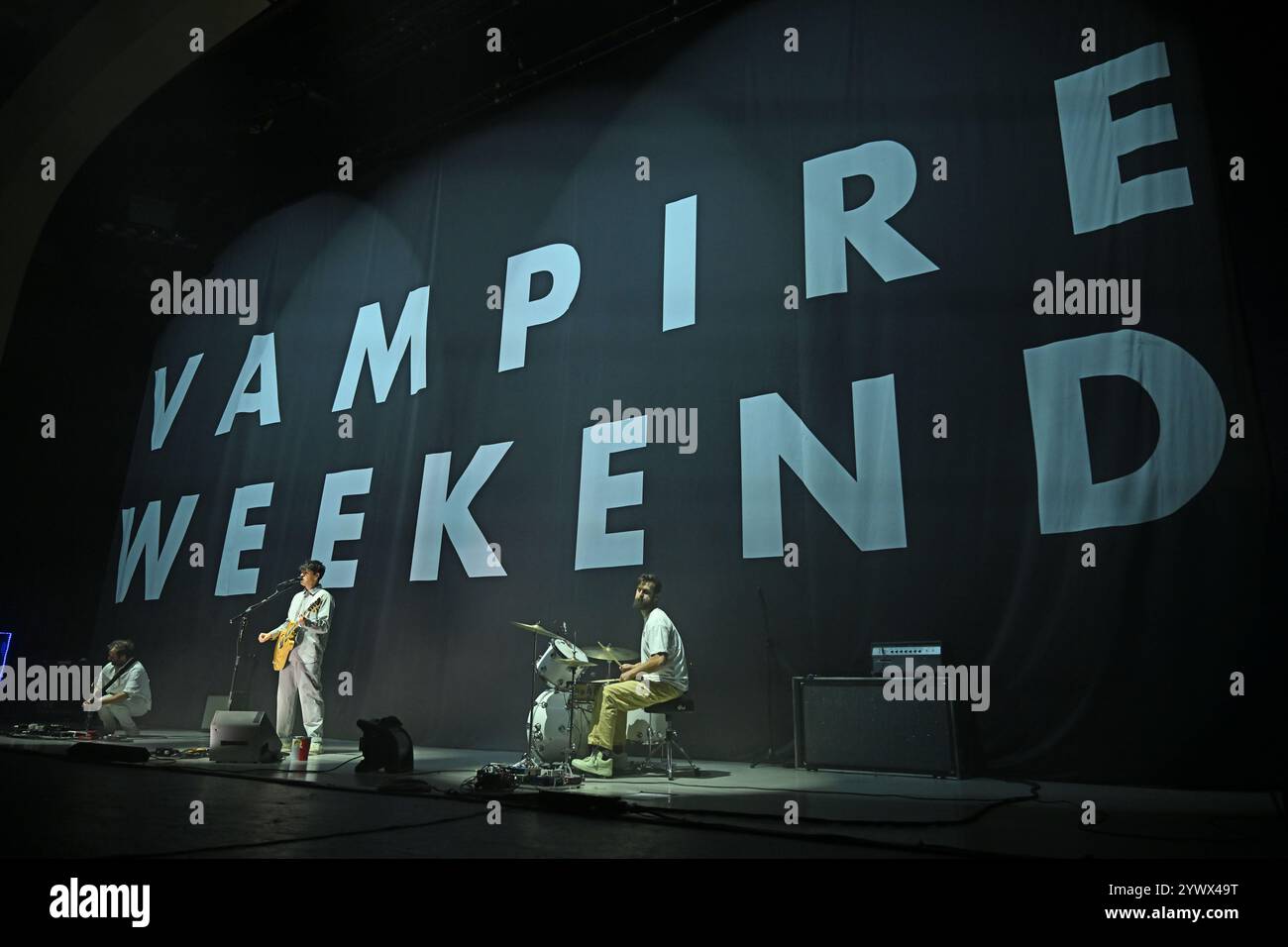 LONDON, ENGLAND - DECEMBER 11: Chris Baio, Ezra Koenig and Chris Tomson ...