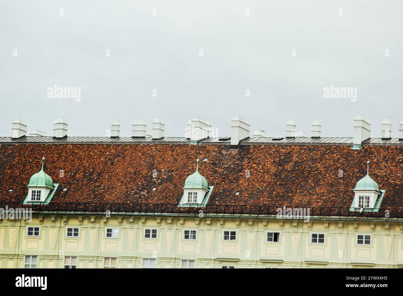Vienna, Austria - May 12, 2019: Roof of historical European building ...