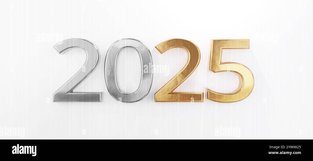golden new year number 2025 Stock Photo - Alamy