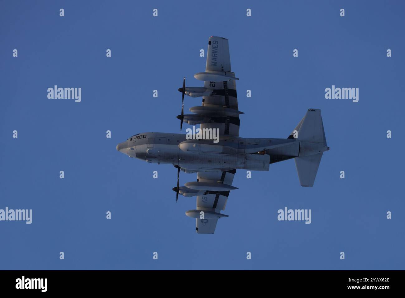 A U.S. Marine Corps KC-130J assigned to Marine Aerial Refueler ...