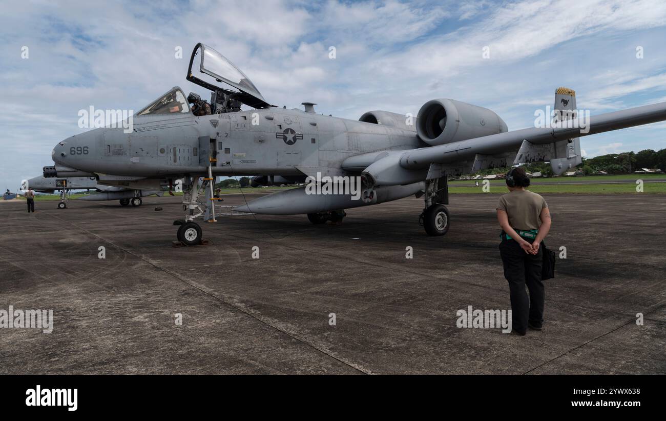 U.S. Air Force Airman 1st Class Kayla Mendoza, right, 25th Fighter ...