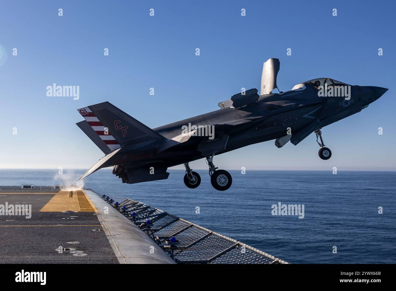 A U.S. Marine Corps F-35B Lightning II aircraft assigned to Marine Fighter Attack Squadron (VMFA ...