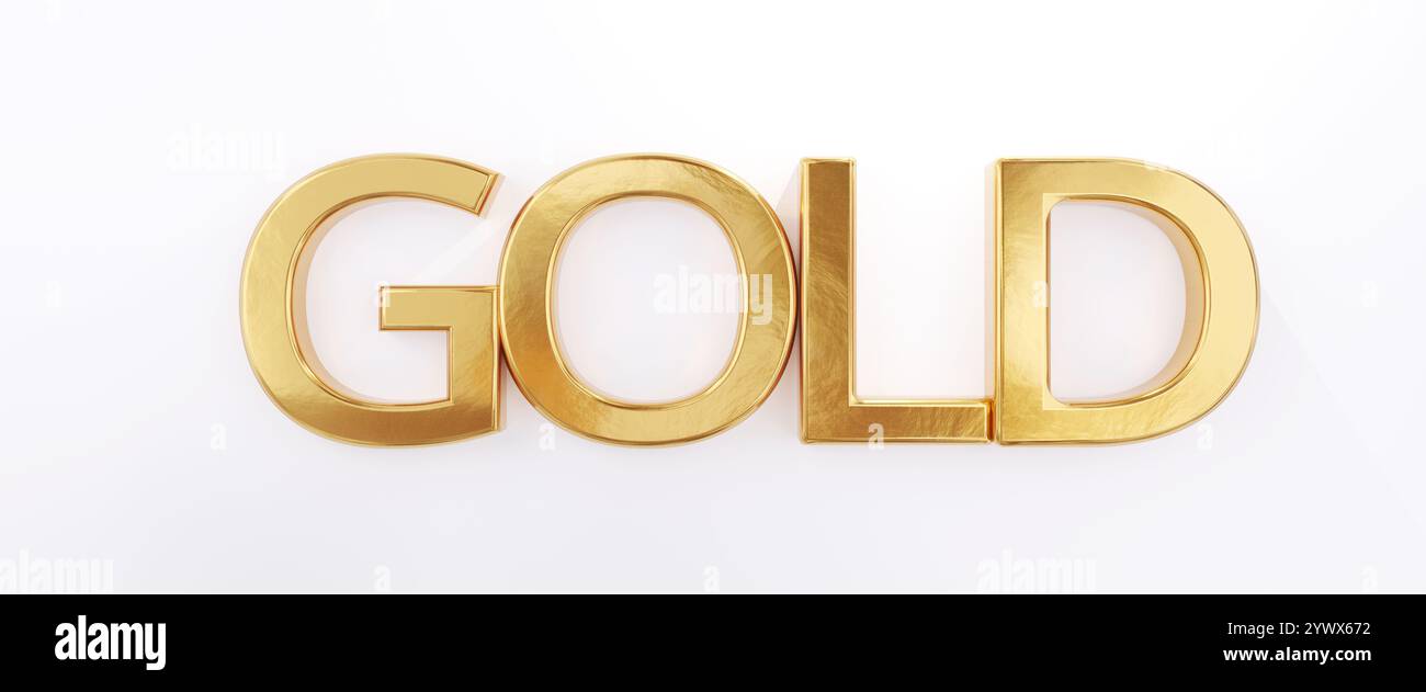 gold as font-weight bold metallic glossy letters as name Stock Photo ...
