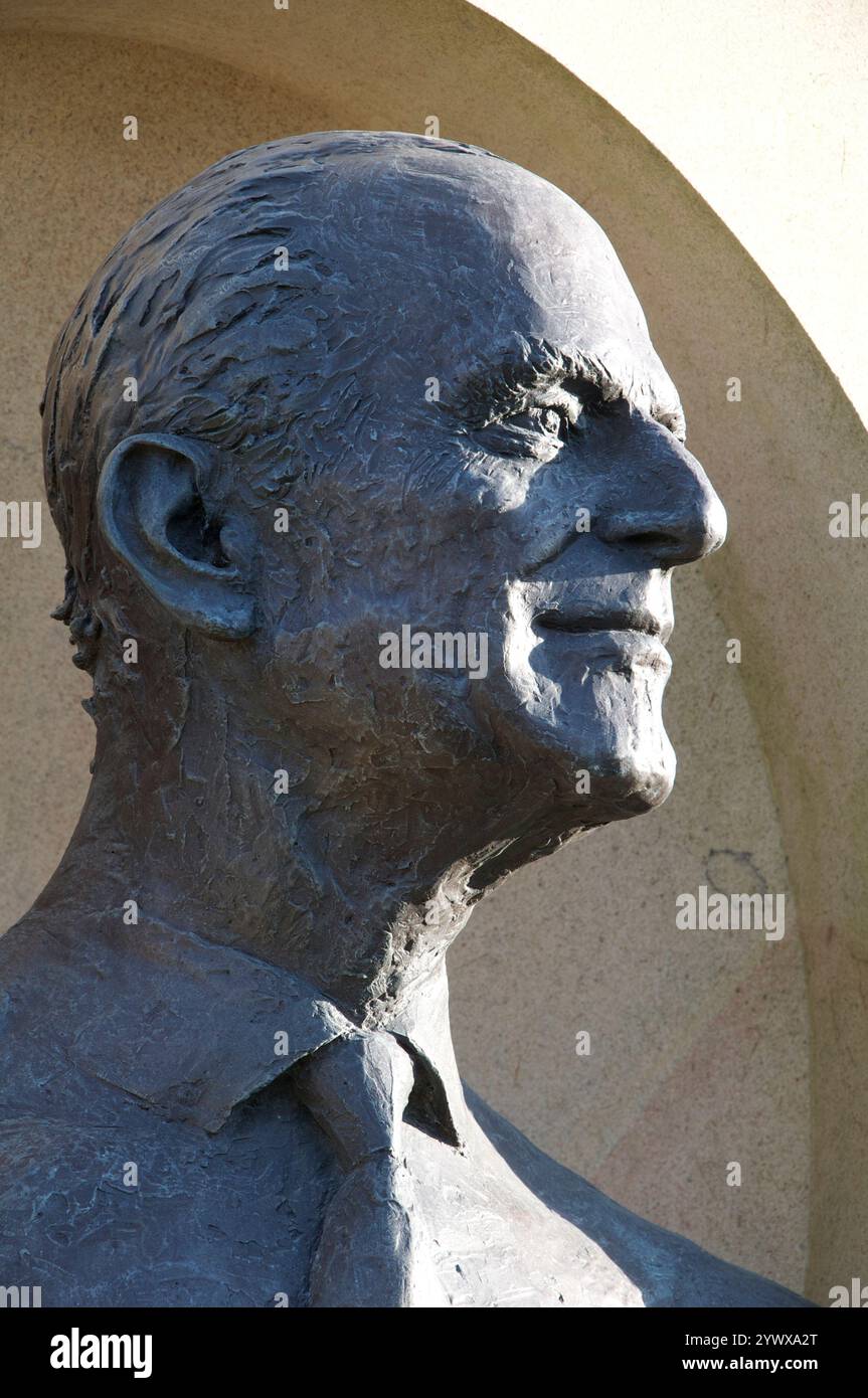 Memorial bronze bust of the late Prince Philip Duke of Edinburgh ...